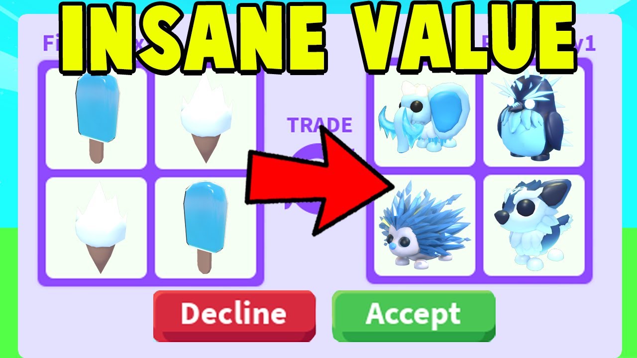 Trading NEW ICE DIMENSION BAITS in Adopt Me! - YouTube