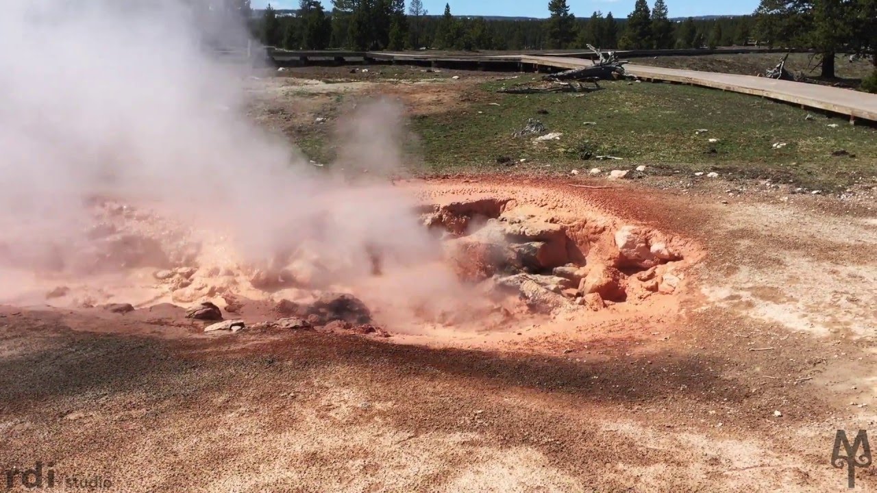 Red Spouter, Lower Geyser Basin, Yellowstone National Park - YouTube
