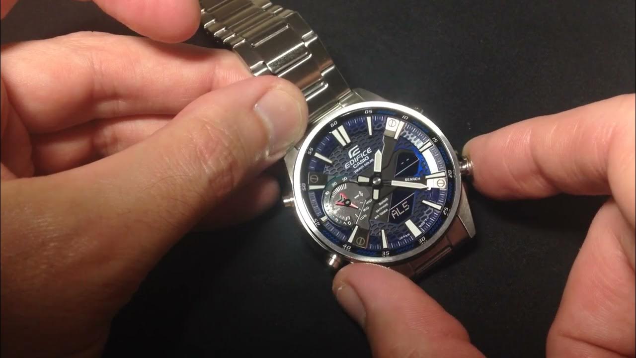 Casio Edifice (ECB-S100D): Setting Alarm(s) - YouTube