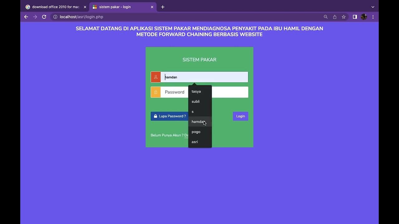 DEMO APLIKASI SISTEM PAKAR METODE FORWARD CHAINING DENGAN BAHASA PEMOGRAMAN PHP + MYSQL - YouTube