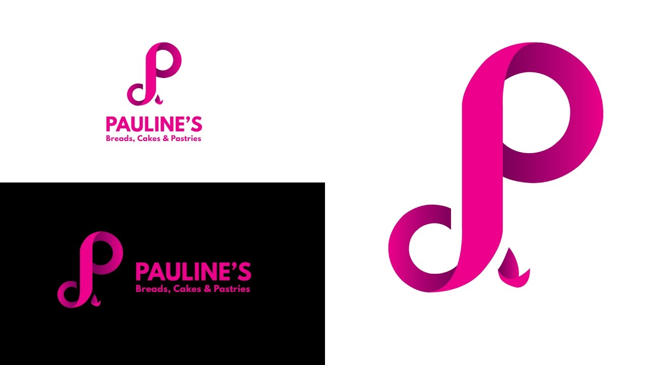SpeedArt - Pauline's™ (Logo Design) - YouTube