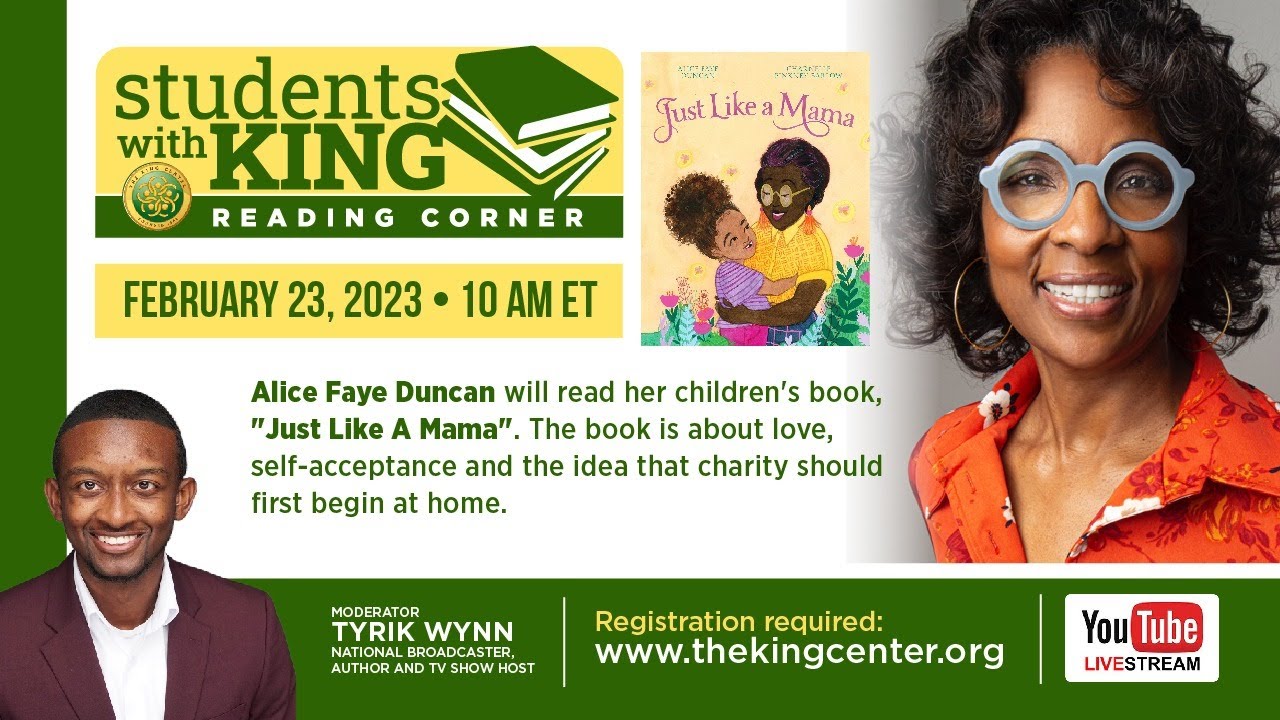 Students with King | Reading Corner with Alice Faye Duncan - YouTube
