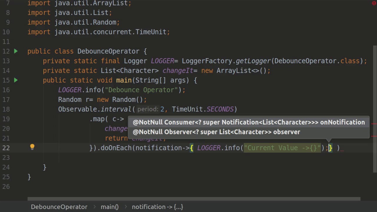 debounce Operator - YouTube