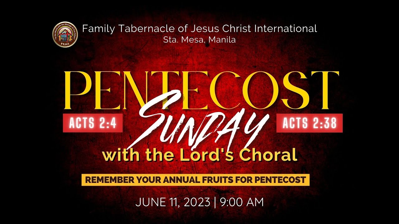 THE LORD GOD OF PENTECOST - Joel 2:23-29 and Acts 2:16-18 | Rev ...