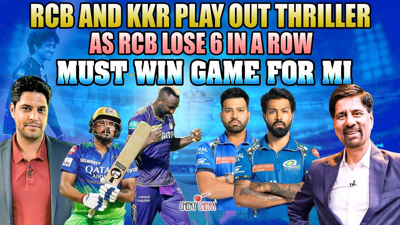 RCB and KKR Play Out Thriller as RCB Lose 6 in a Row | Must Win Game ...