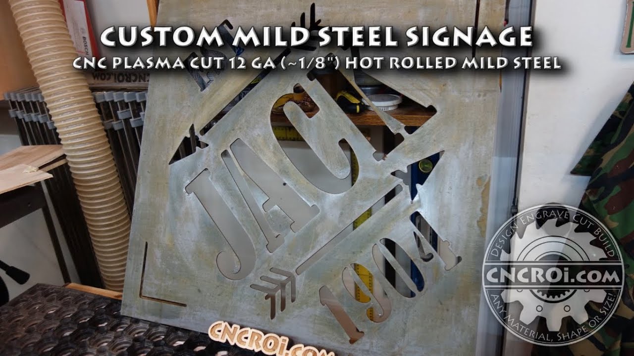 Custom 12 ga Mild Steel Signage - YouTube