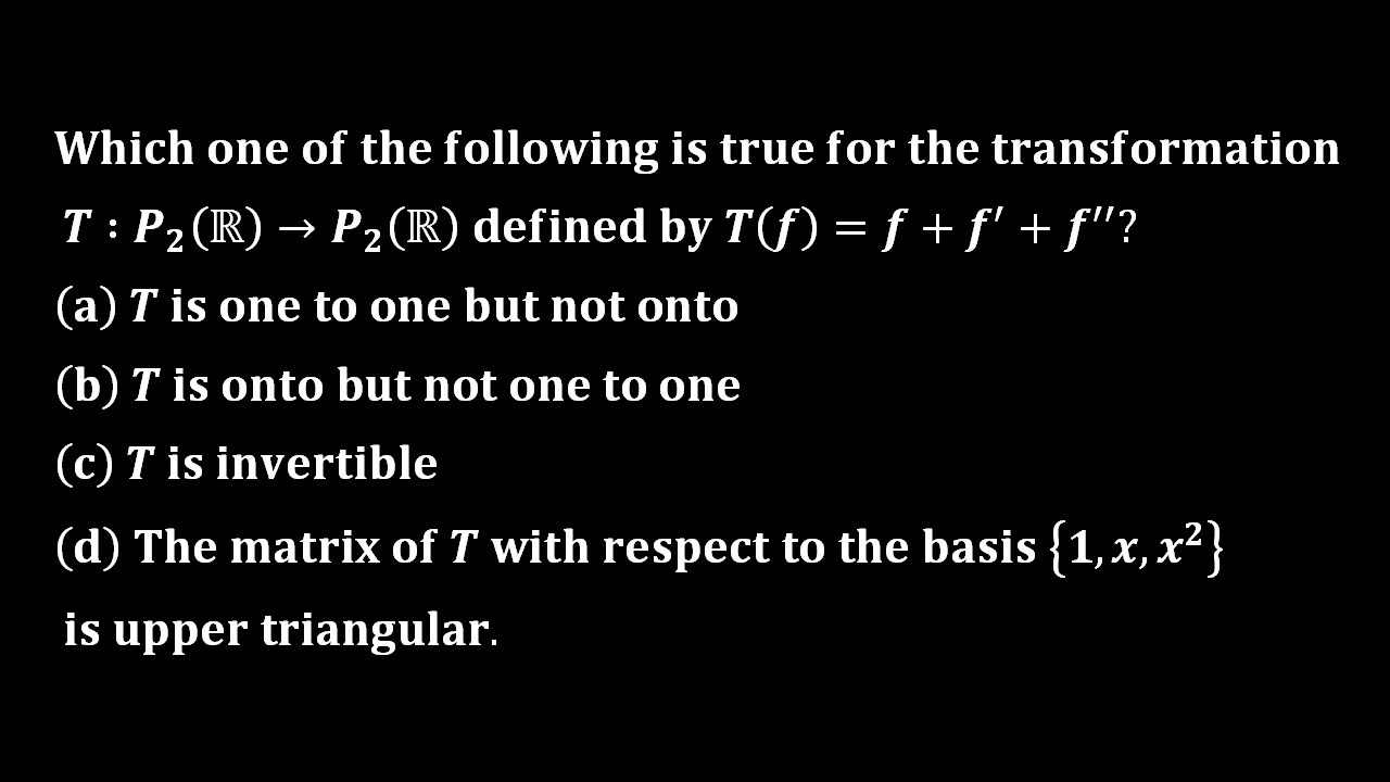 matrix representation of linear transformation linear algebra iit jam ...