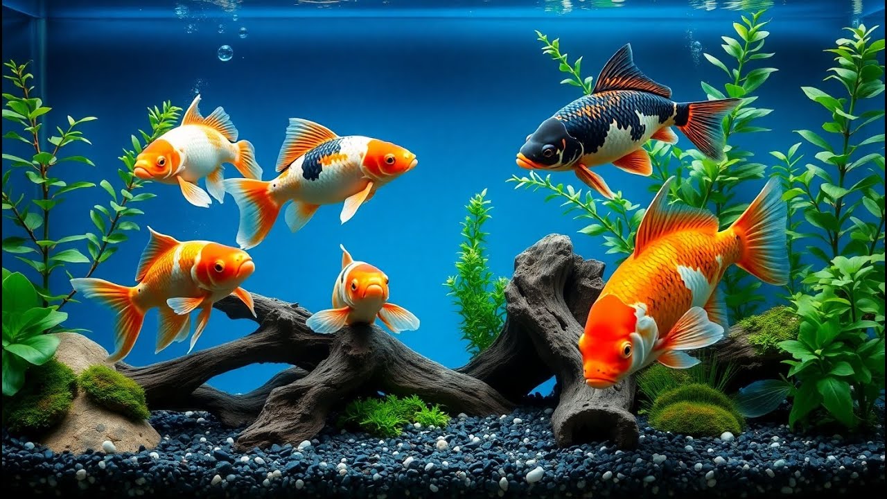 Peaceful Aquarium with Water Sounds 🐠 Relaxing Fish Tank for Deep Sleep ...