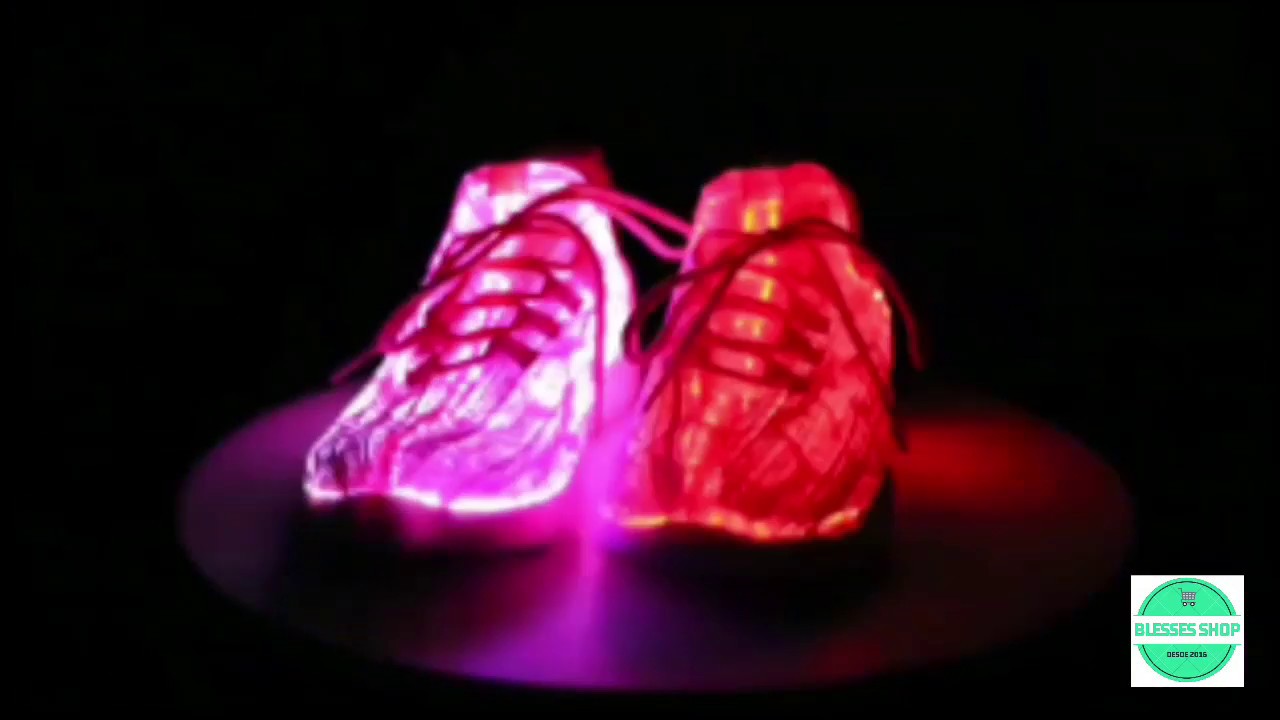 Tênis com led que acende| Tênis com luz - YouTube
