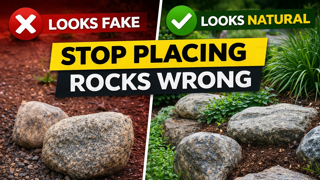 How to Use Boulders in Landscaping (Make It Look NATURAL) - YouTube