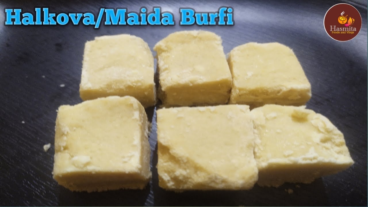 Halkova | Maida Burfi | 90's kids favourite sweet | Palkova recipe ...