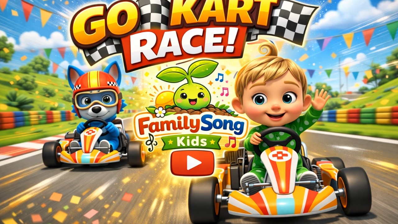 Animal Kart Racing 🐶🏎️ | Fun Racing Song For Kids - YouTube