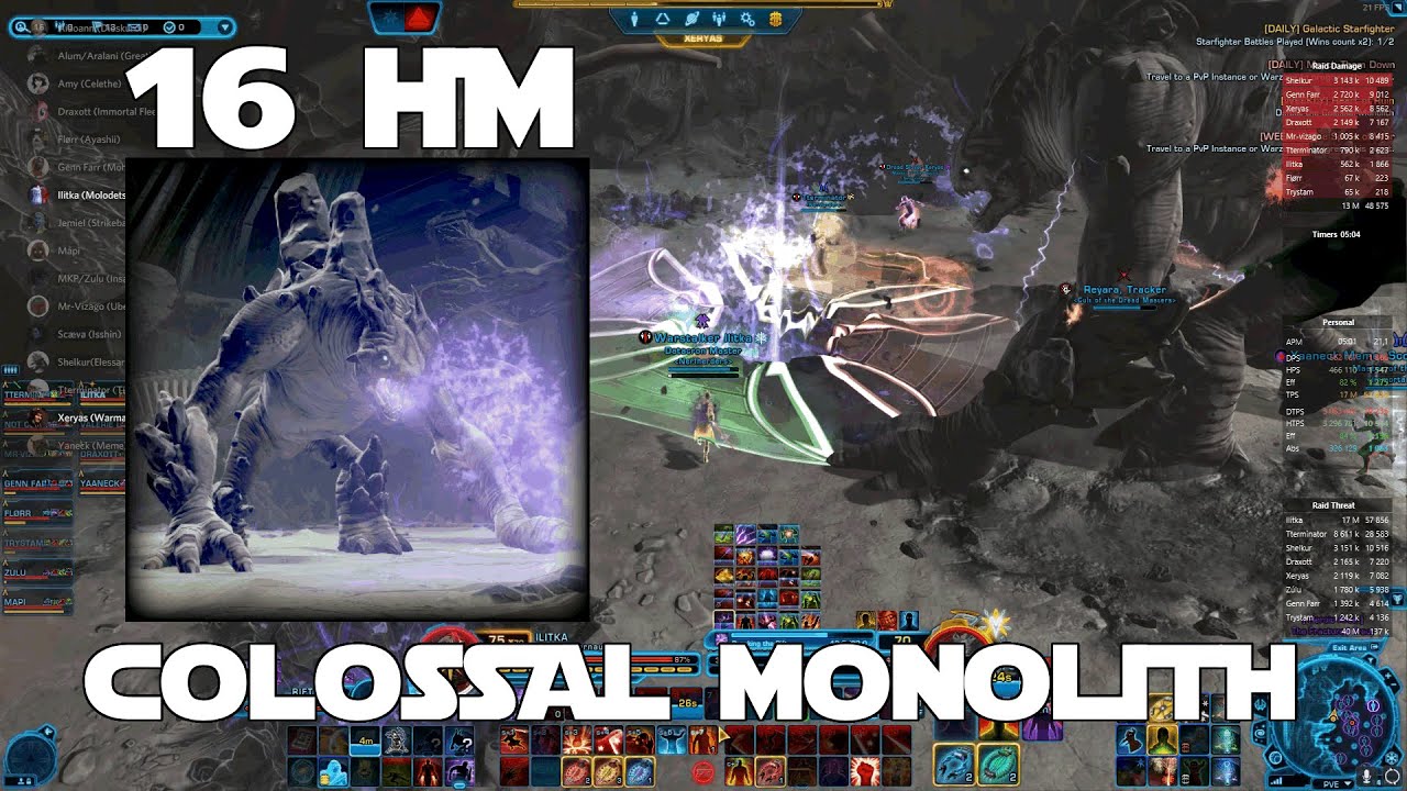 SWTOR Sandbags 16M HM Colossal Monolith - YouTube
