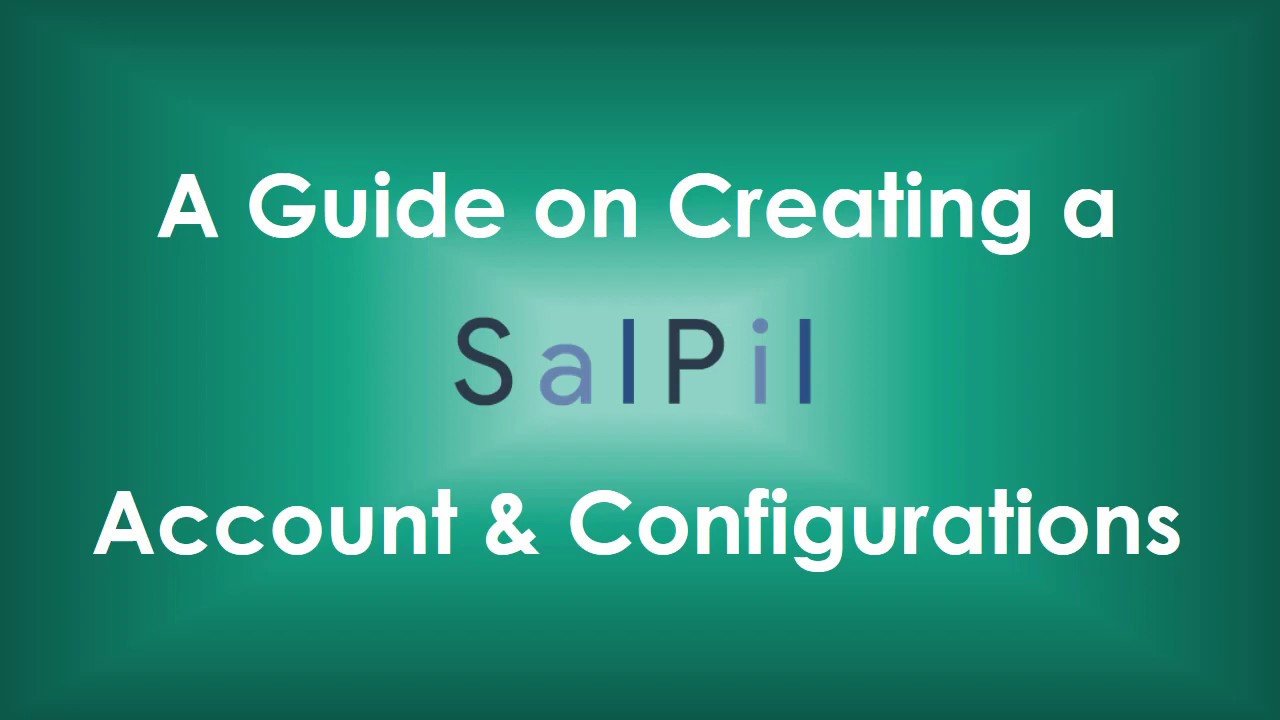 How to create a SalPil account and configure it - YouTube