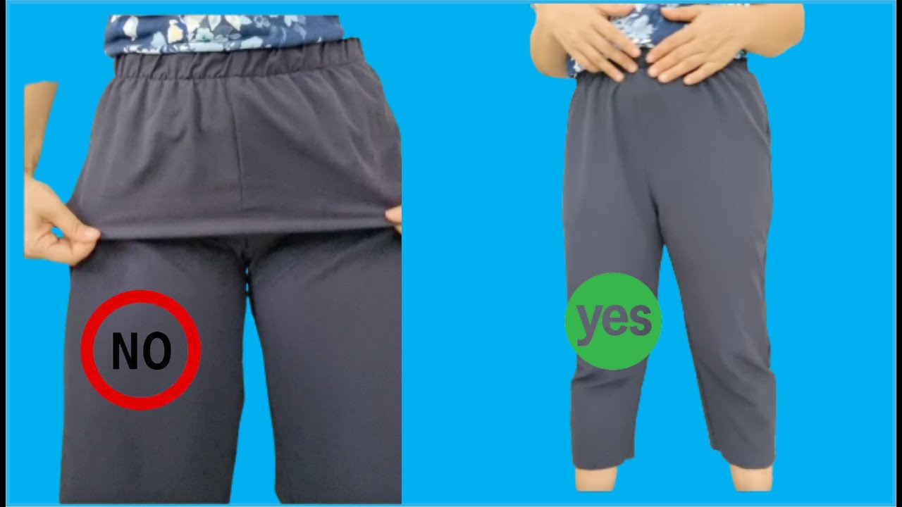 How to remove baggy in the groin of the trousers to fit you | Sewing ...