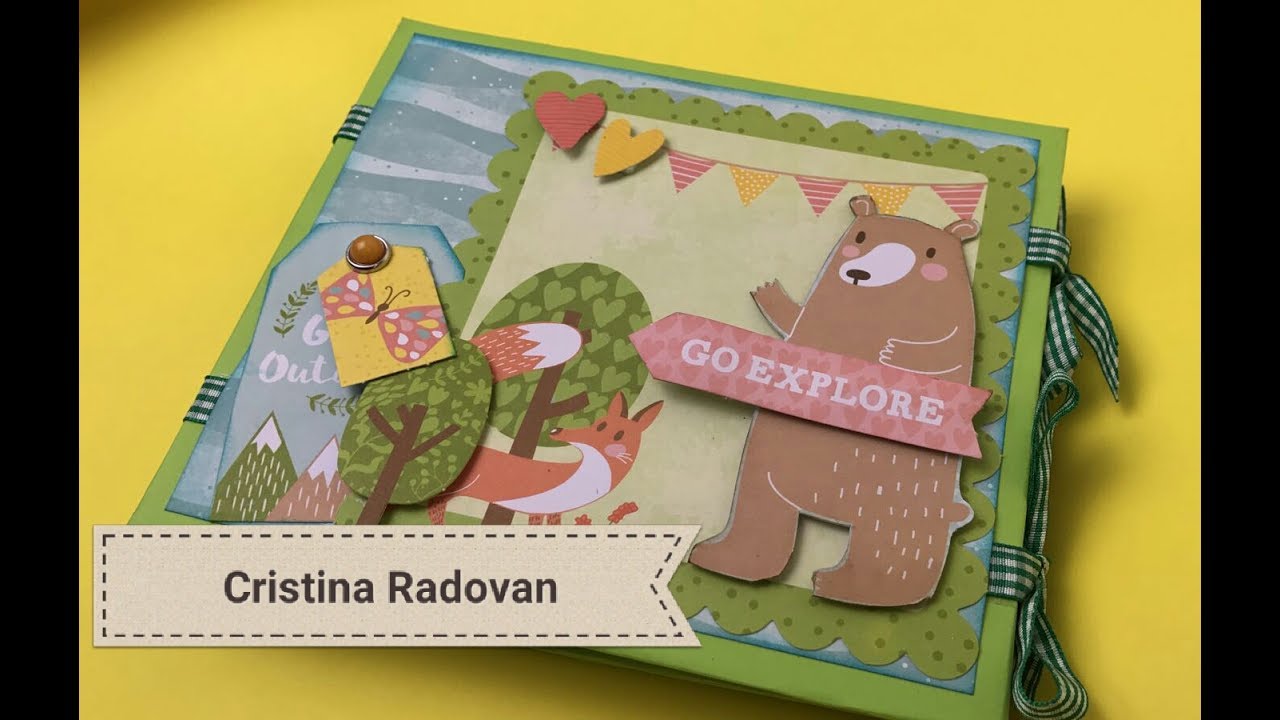 Tutorial Mini Album Scrap Go Explore con Cristina Radovan - YouTube