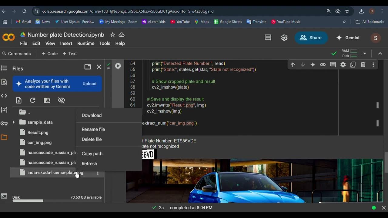 License Plate Detection using OpenCV and Tesseract - YouTube