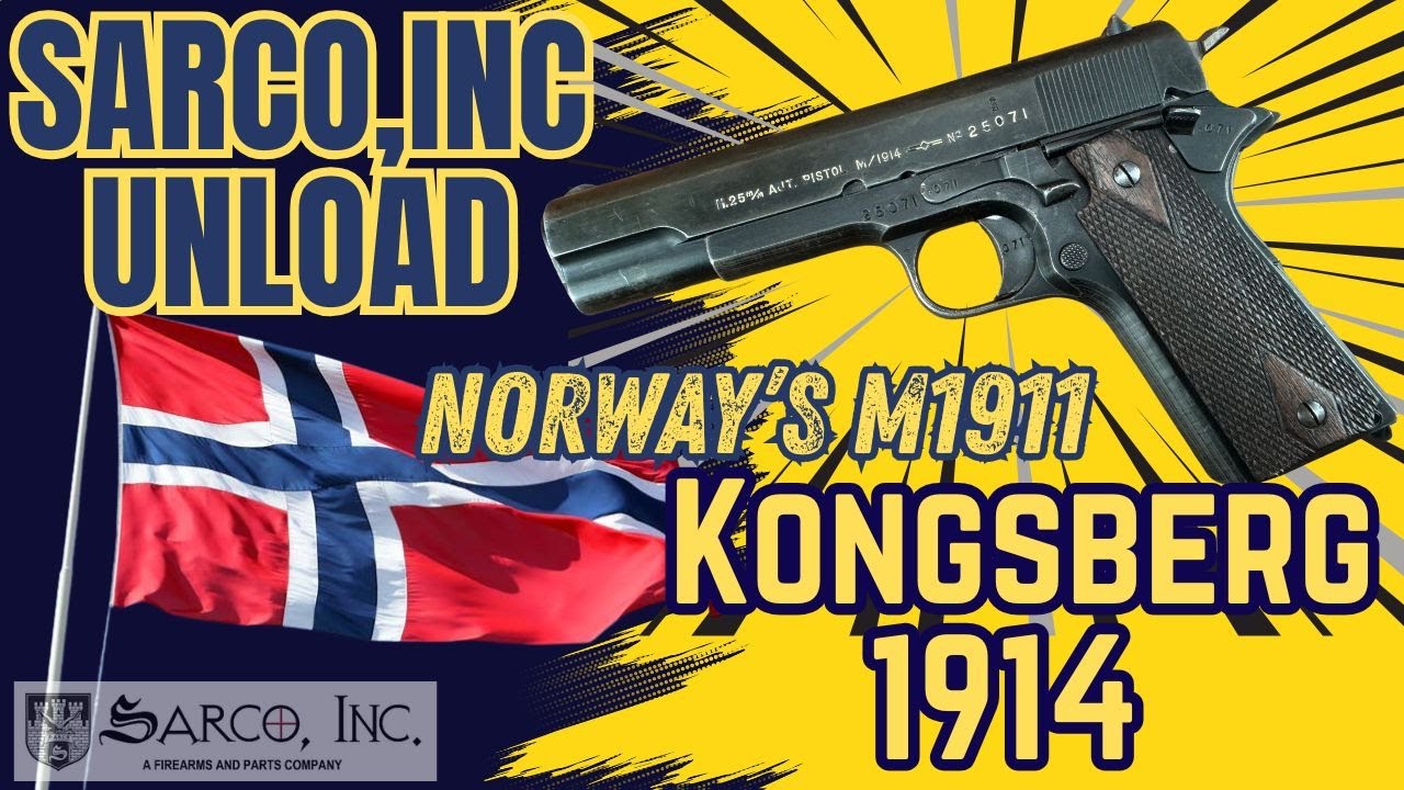 RARE Norway's M-1911: The Kongsberg M1914 - Sarco, Inc Unload - YouTube