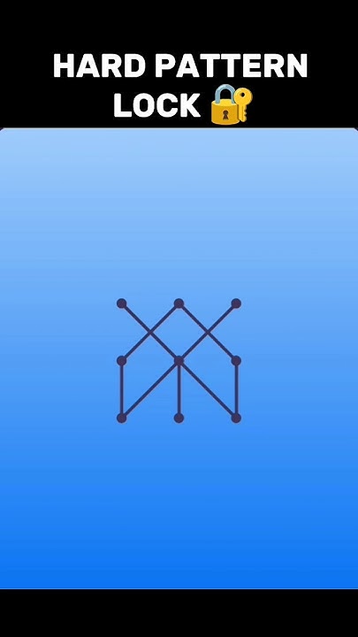 HARD PATTERN LOCK 🔐 - YouTube