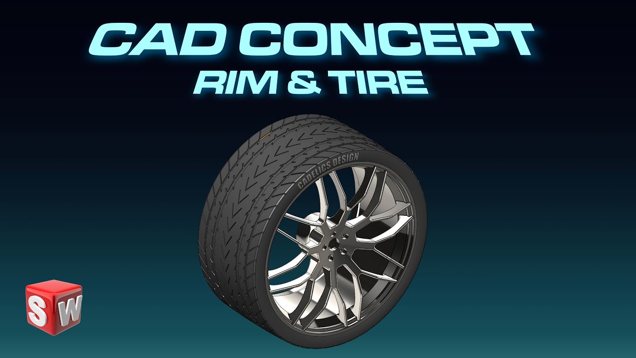 SolidWorks Tutorial - Rim and Tire Concept Design - YouTube