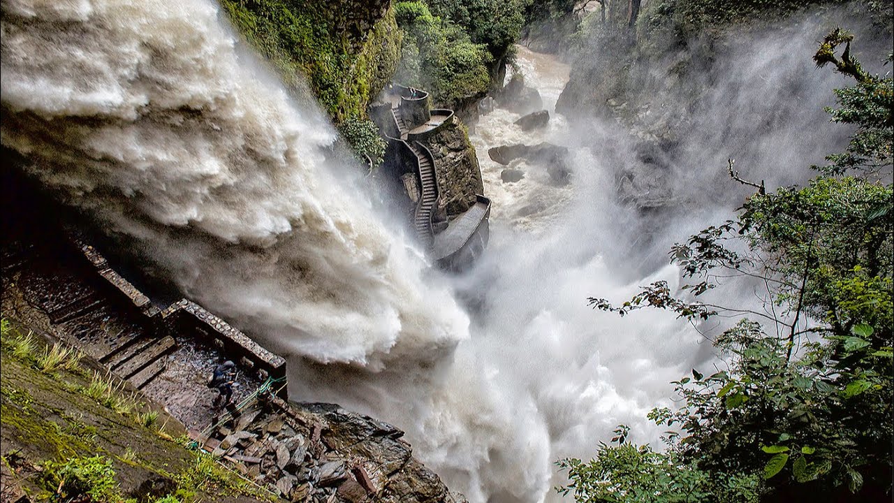 DEVIL'S CAULDRON WATERFALL - Ecuador - YouTube