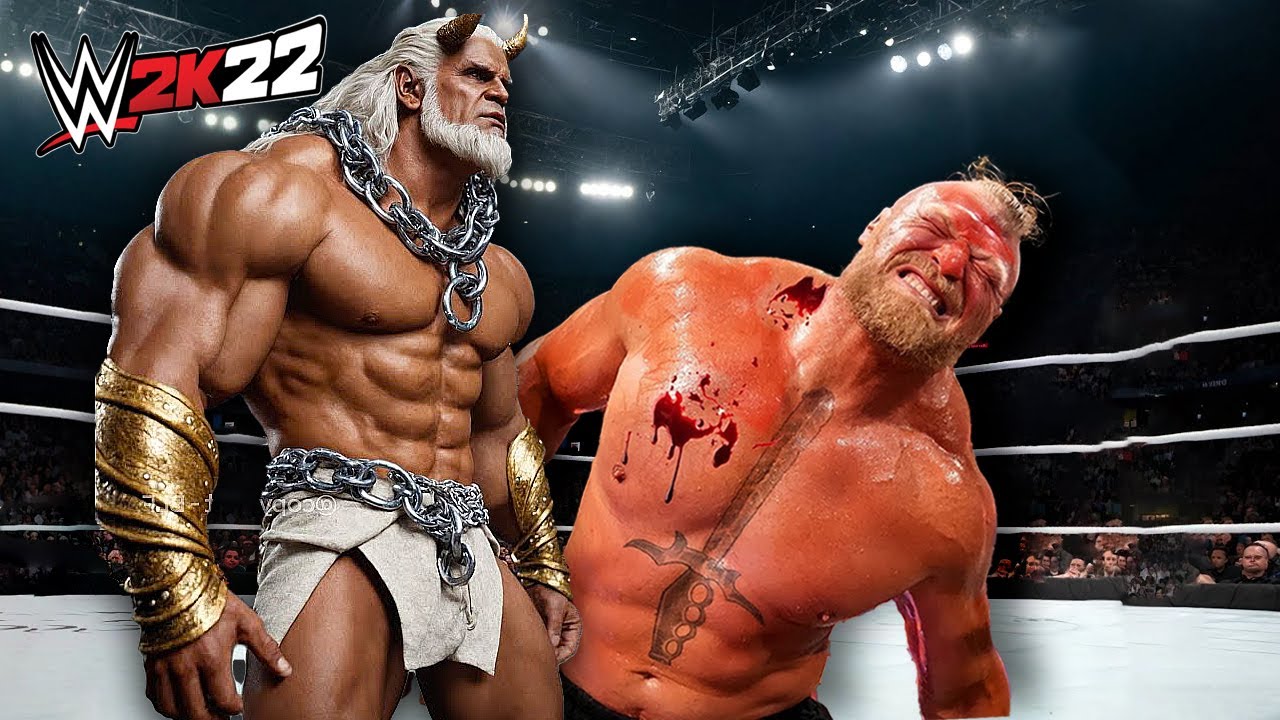 Brock Lesnar vs. Chain Monster (WWE 2K22) - YouTube
