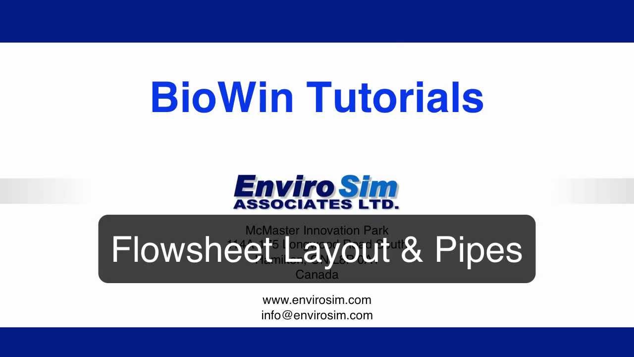 BioWin Flowsheet Layout - YouTube