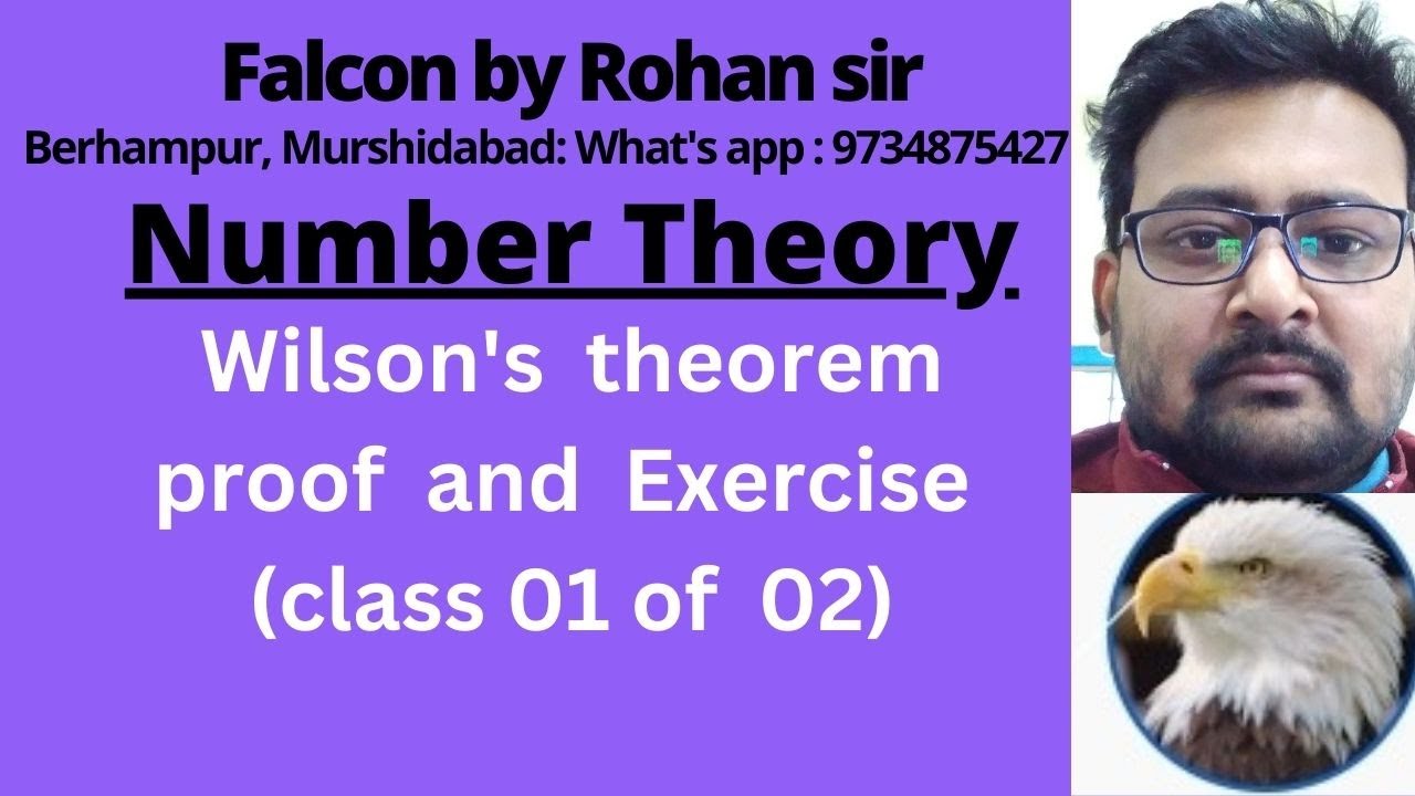 (8.a) Number theory : Wilson's Theorem proof and examples in Bengali ...