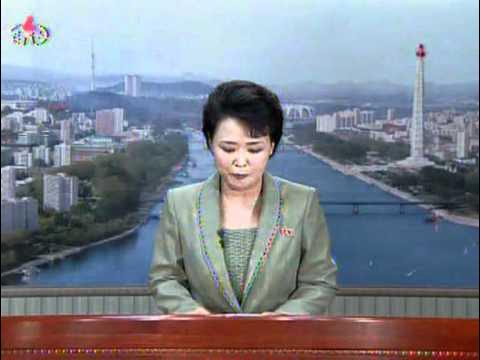 North Korea Television- Station opening for afternoon broadcasting, part of news and mini drama ...