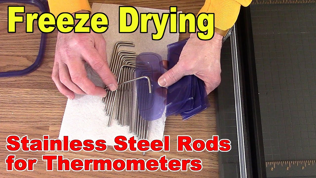 Cutting and Bending Stainless Steel Rods for Thermometers During Freeze ...