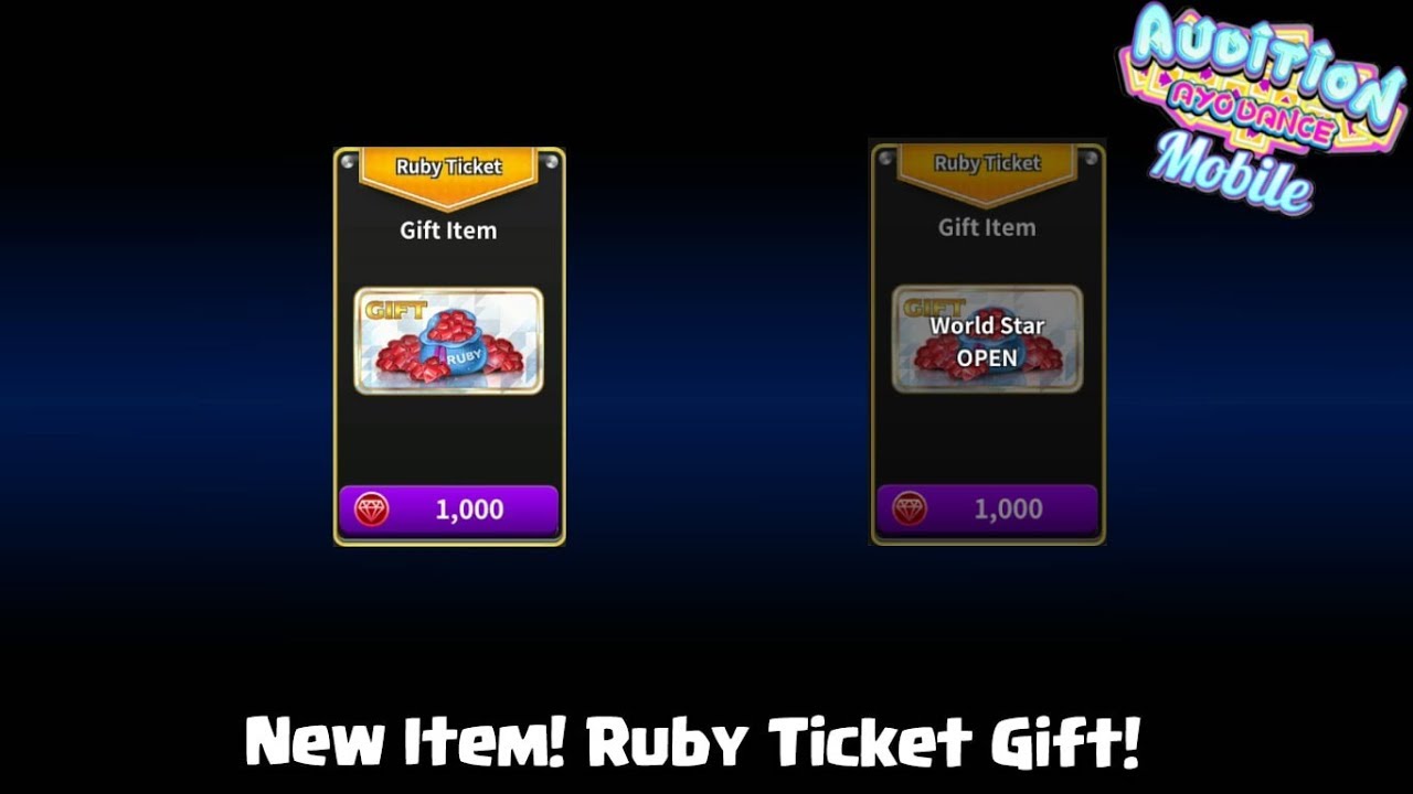 New Item! Ruby Ticket Gift! - AyoDance Mobile - YouTube