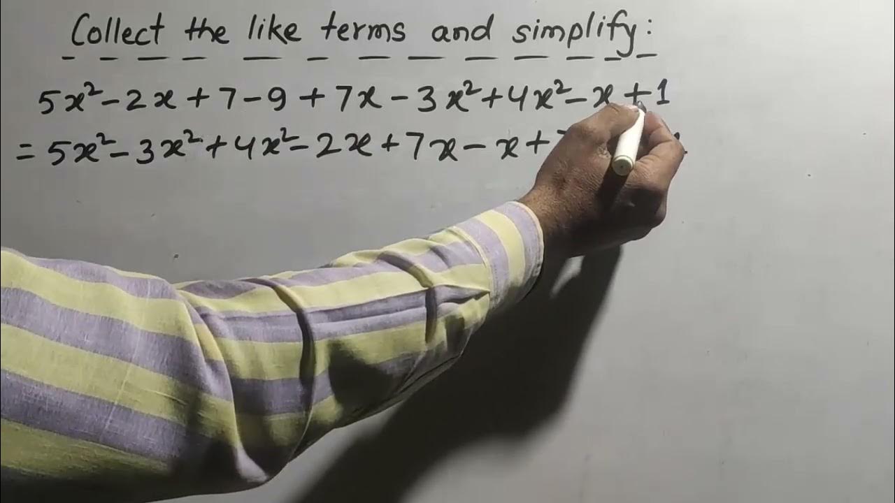 Algebraic expression - Collect the like terms and simplify. - YouTube