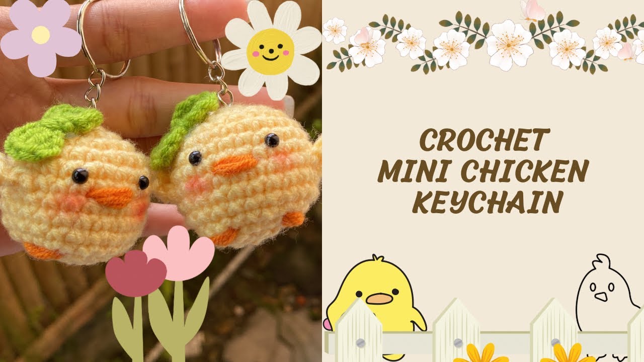 Merajut Gantungan Kunci Mini Chicken Sangat Simple | crochet mini ...