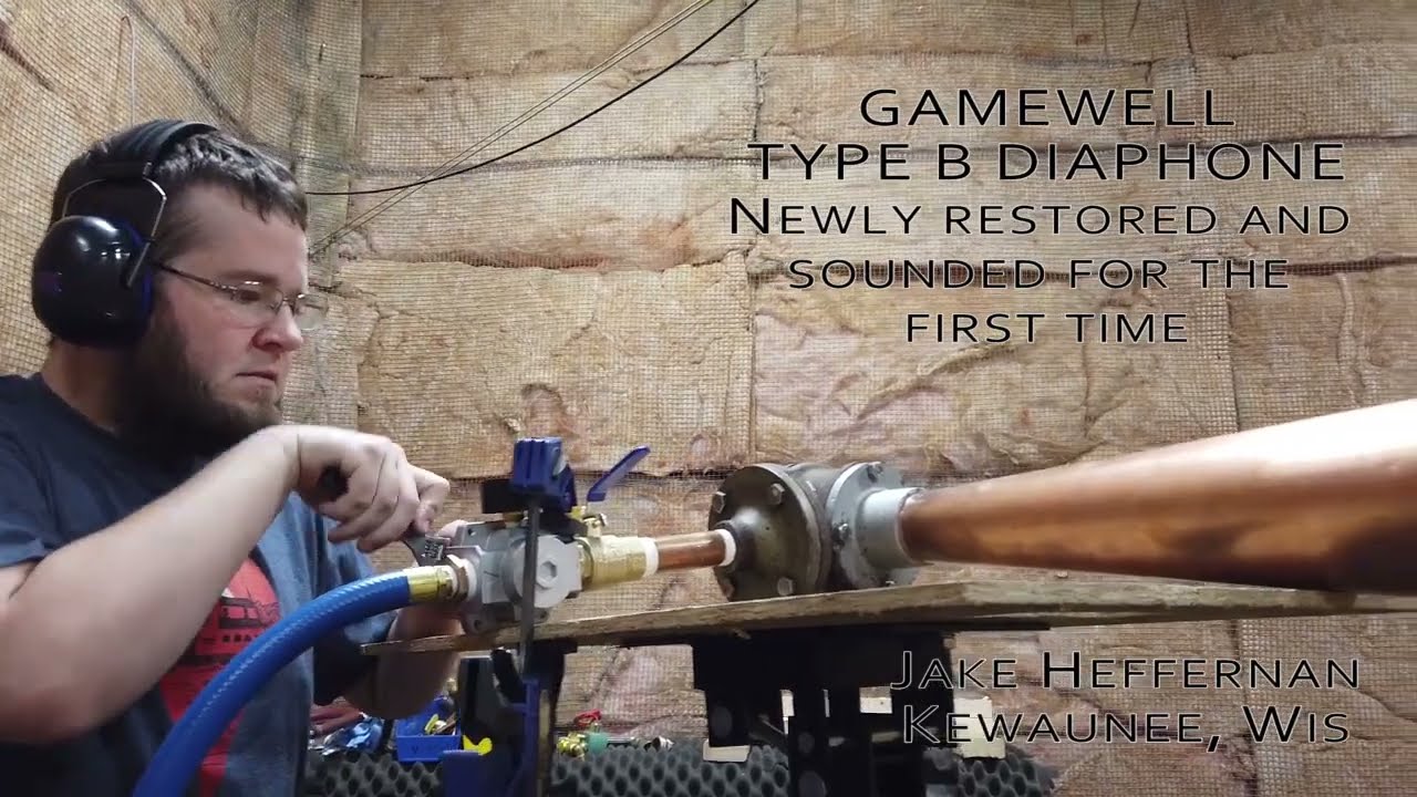 Type B Diaphone Horn Test Sounding - YouTube