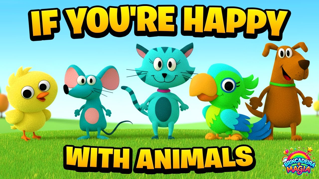 If You’re Happy Song with Animals 🐾 | Nursery Rhymes for Kids | Fun ...