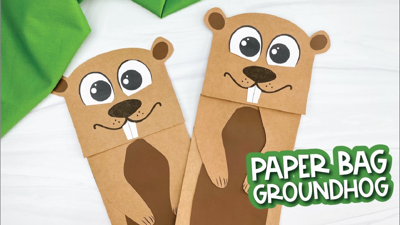 Paper Bag Groundhog Craft For Kids - YouTube