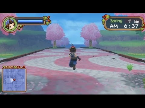 PSP - Harvest Moon Hero of Leaf Valley Gameplay - YouTube