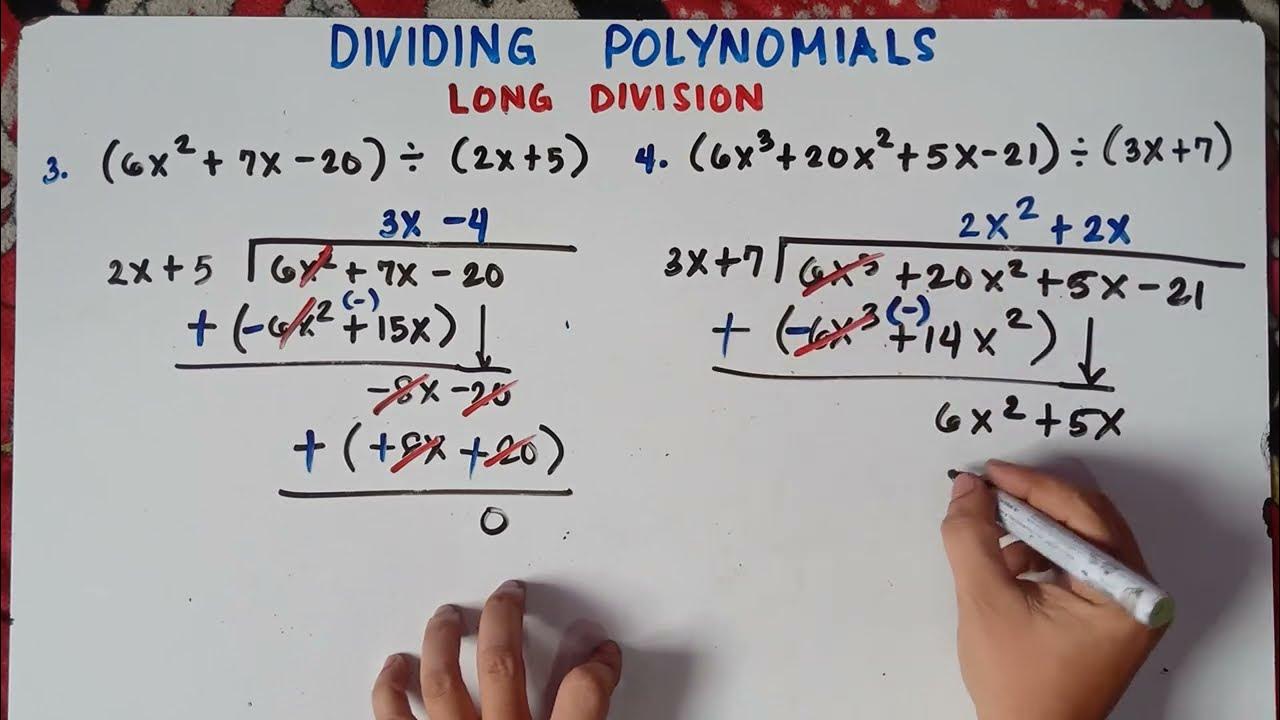 Dividing Polynomials Using Long Division | Explain in Detailed | Part 2 ...