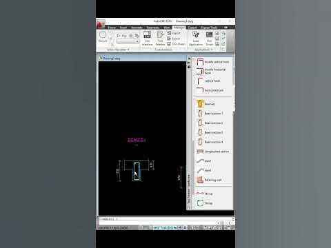 Design Reinforced Beam Sections in Seconds with Autocad Dialog Box - YouTube