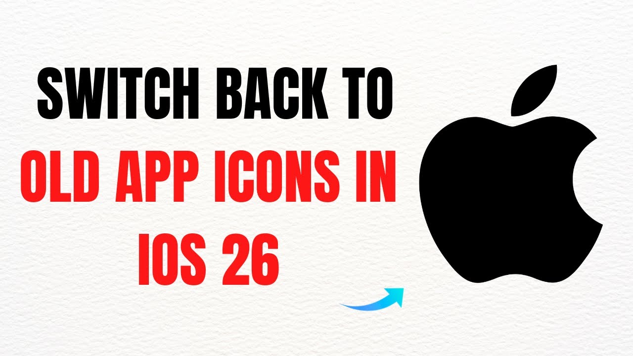 How to Switch Back to Old App Icons in iOS 26 – Full Guide - YouTube