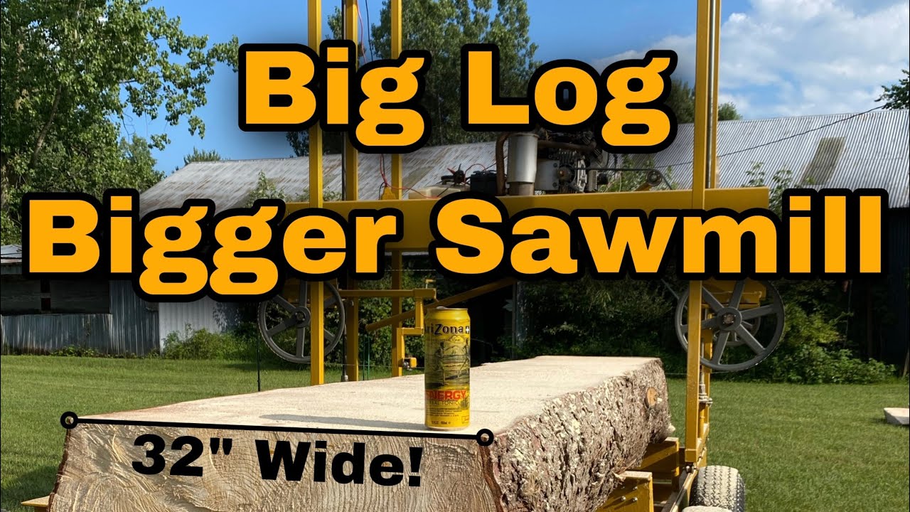 How My Homemade Sawmill Cut A 32 inch Log. | Biggest Log On My Mill So ...