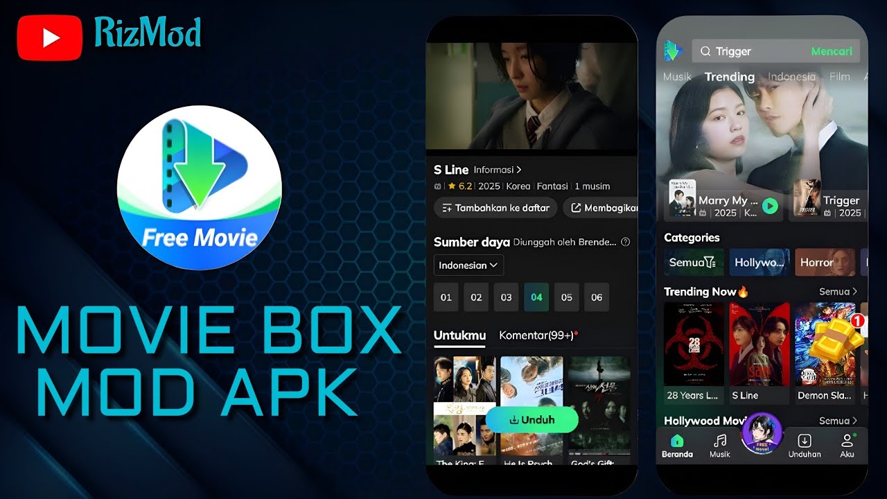 Movie Box Mod Apk Premium 2025 | VIP Multi Download MediaFire - YouTube