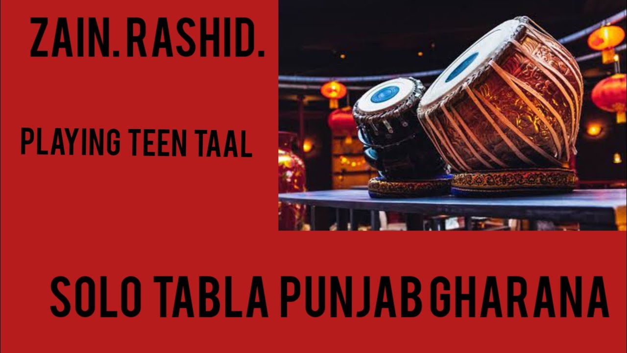 zain rashid playing teen taal - YouTube