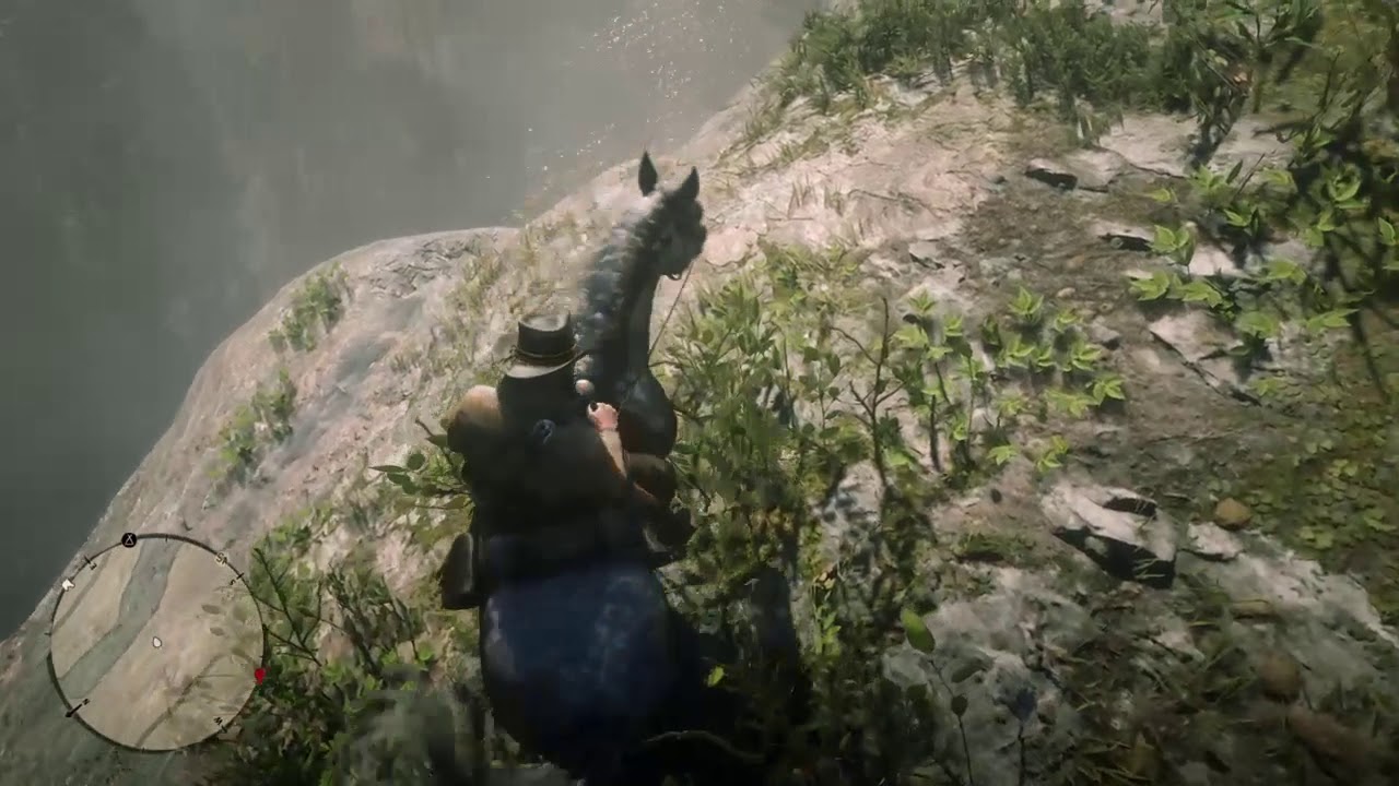 PlayStation®4* rdr2 cliff falls - YouTube