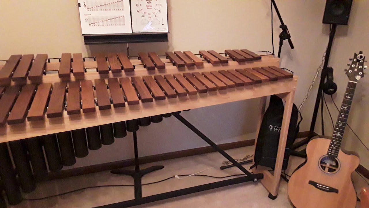 Homemade 4.3 octave marimba - YouTube