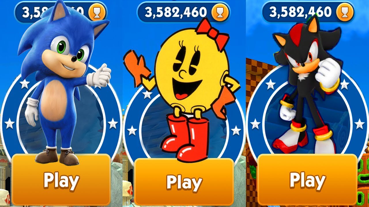 Sonic Dash vs Teen Titans Go Robin Run - Mrs Pac Man vs All Bosses Zazz ...