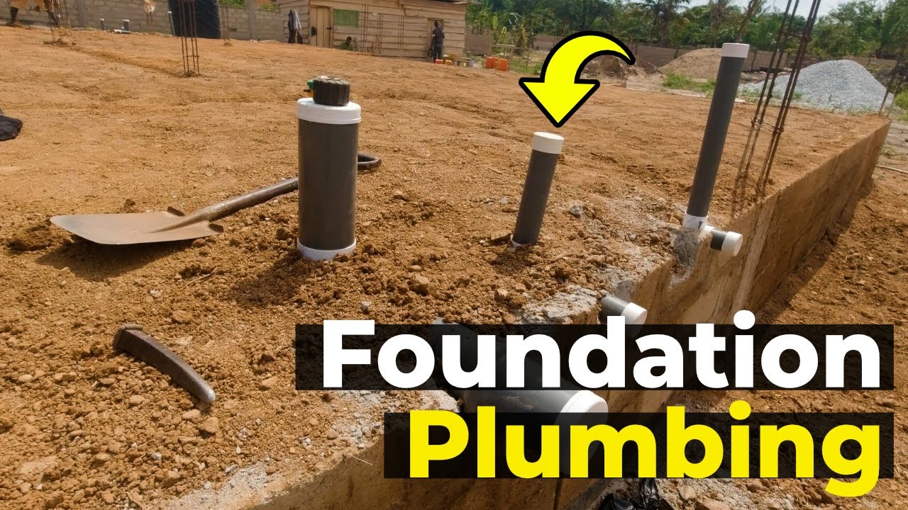 Foundation Plumbing works in Asebu - Building in Ghana - YouTube