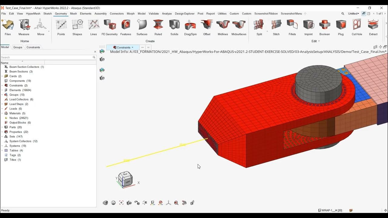 Check Connectivity of Abaqus models with HyperWorks 2022.3 - YouTube