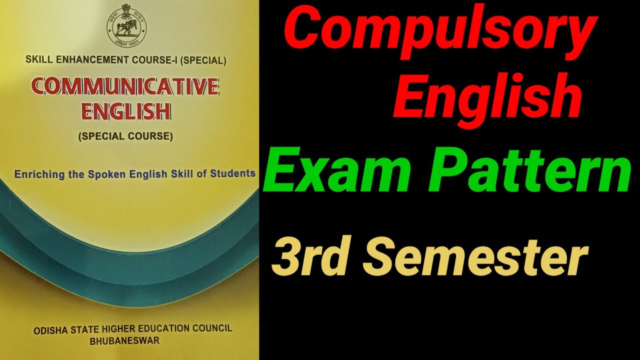 Compulsory English Exam Pattern 3rd Semester,Communicative English ...