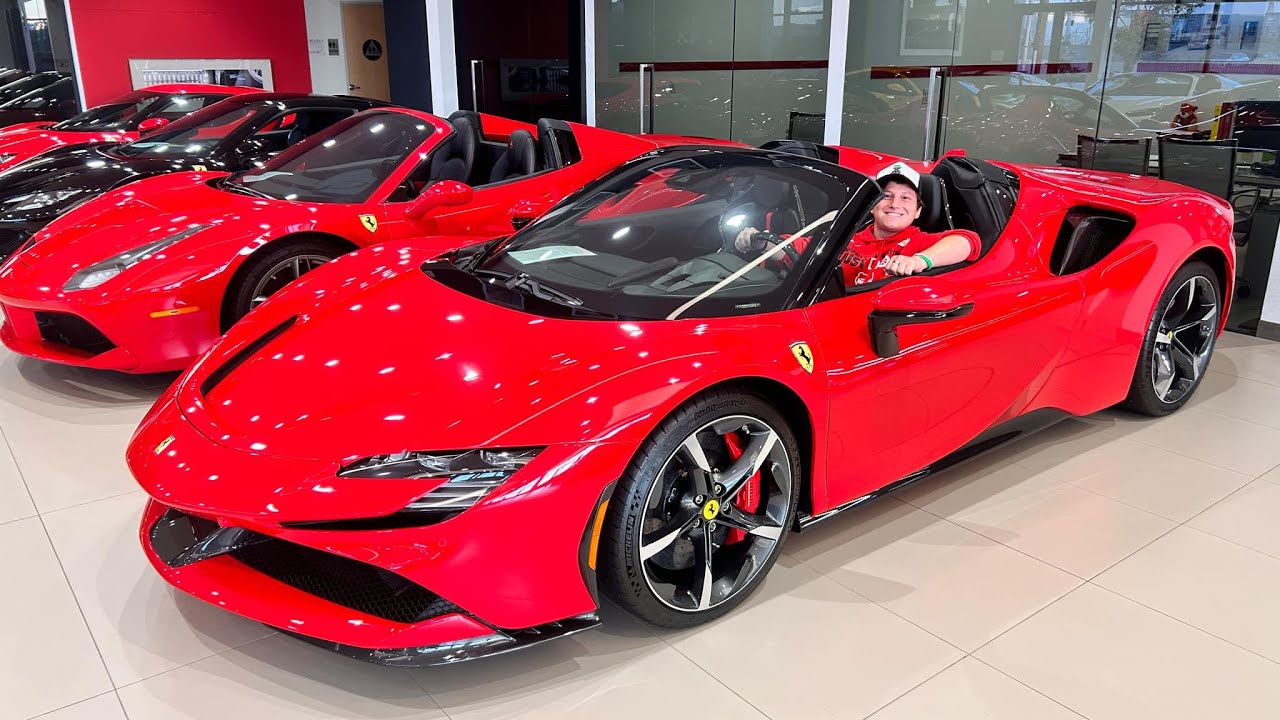 I went to Ferrari of San Diego and got to sit inside a Ferrari SF90 ...